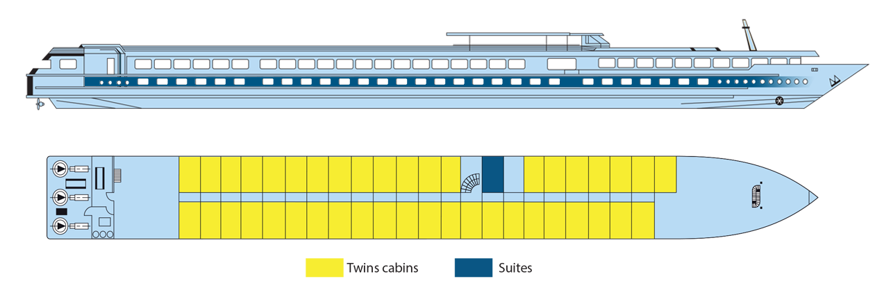 MS Seine Princess small boat : photos, deck plans & cruises ...