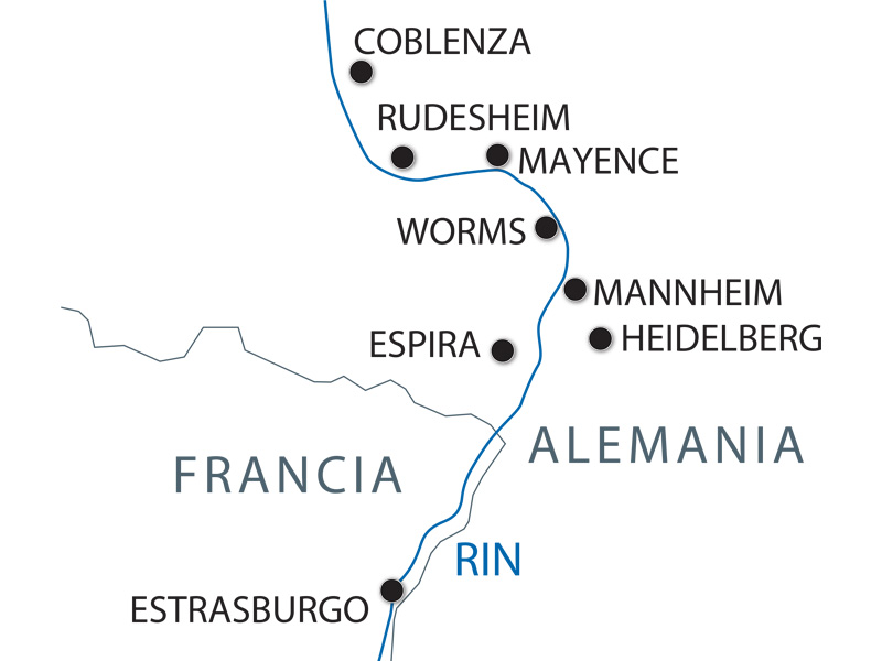 Año Nuevo en el valle del Rin romántico (formula puerto/puerto ...