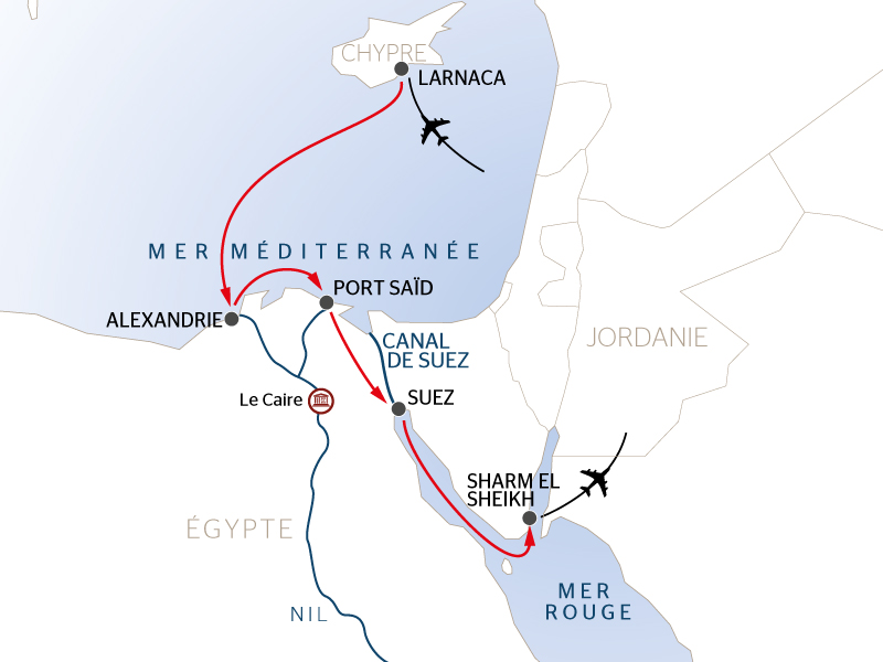 Croisiere des Merveilles de la Mediterranee aux Tresors de la Mer Rouge par le Canal de Suez ...