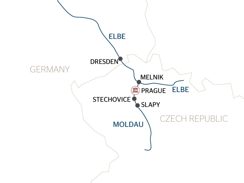 Elbe River Map Europe