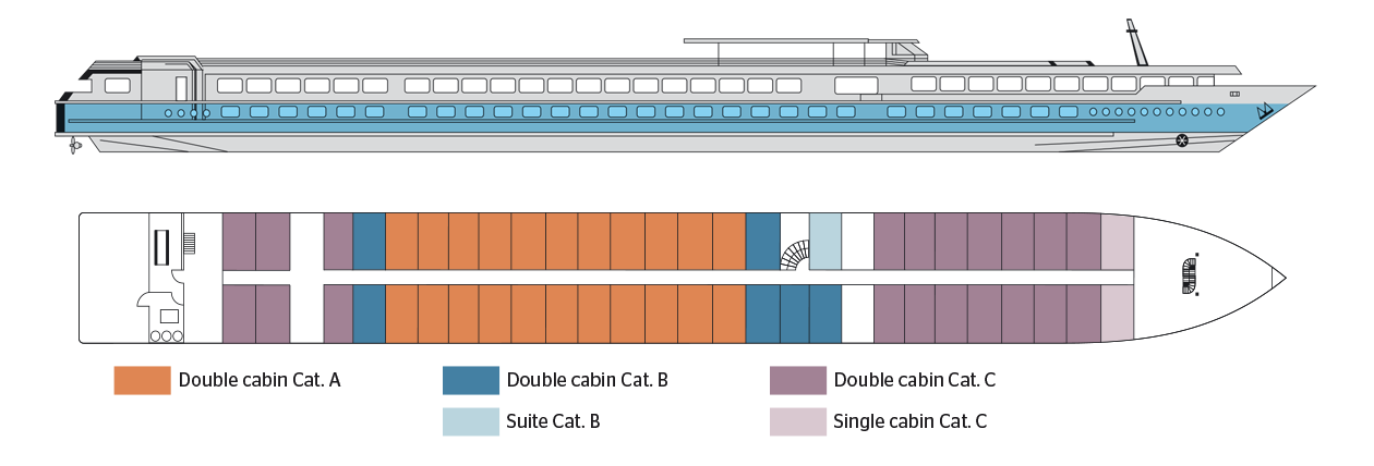 MS Michelangelo Ship: Italy cruises, cabins & deck plans | CroisiEurope ...