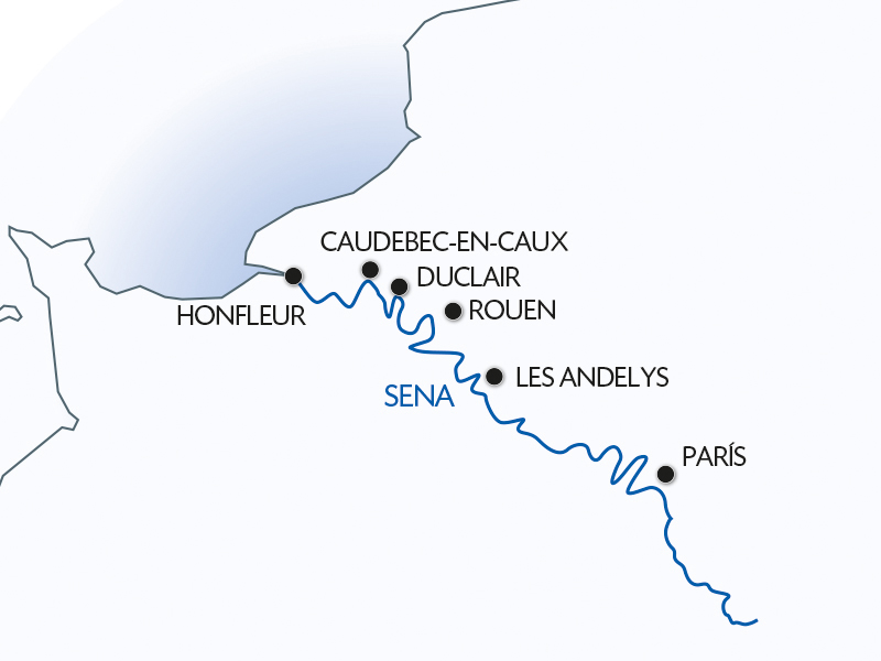 Navidad en París y el valle del Sena (formula puerto/puerto ...