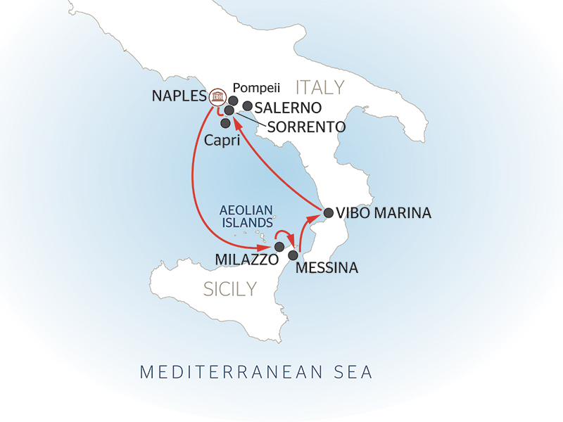 Naples Italy Cruise Port Map United Amsterdam, Paris, Barcelona & Rome